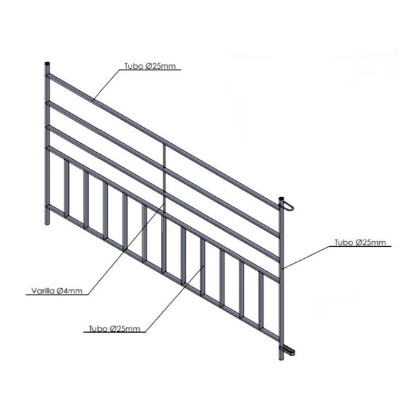 Cancilla para ovejas con paso para 12 corderos - Securfix