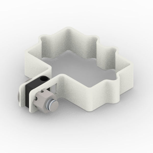 Abrazadera metalica poste hercules terminal SLIMFIX blanca - Securfix